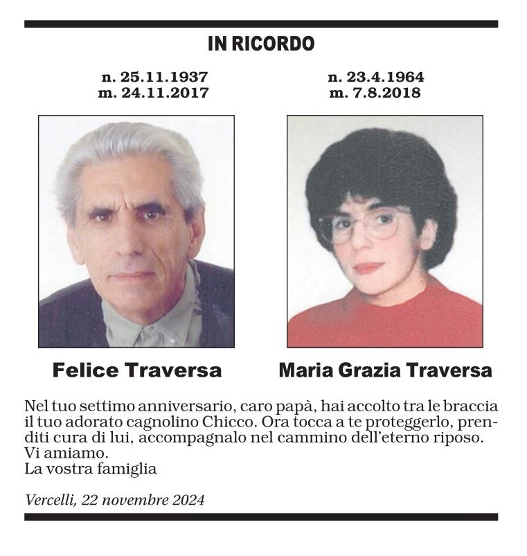 Felice Traversa e Maria Grazia Traversa - La Sesia